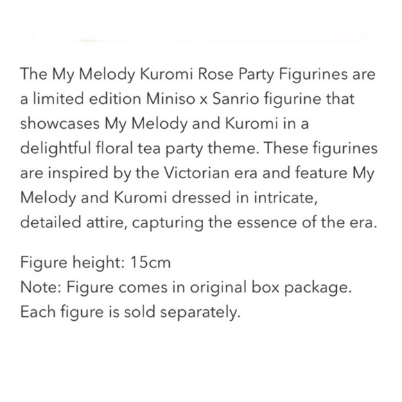 Sanrio | Toys | Hello Kitty Rose Party Kuromi Figure Miniso Collab ...